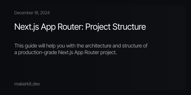 Nextjs App Router Project Structure 9789