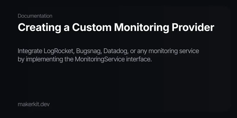 Creating a Custom Monitoring Provider