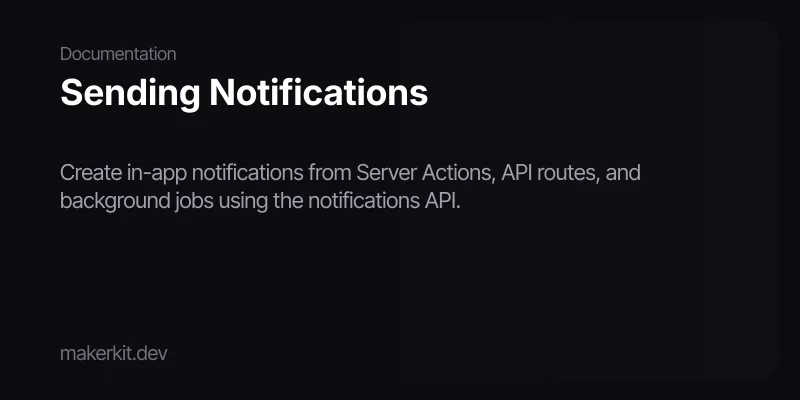Sending Notifications