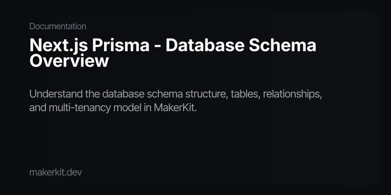 Next.js Prisma - Database Schema Overview
