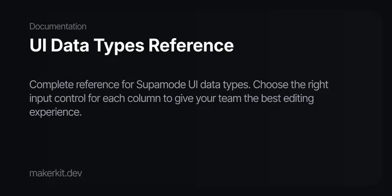 UI Data Types Reference